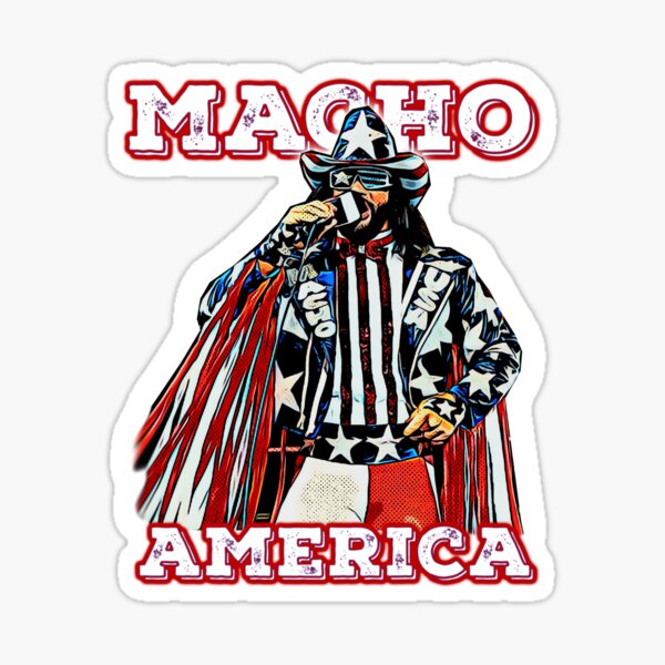"Macho America" Sticker by JTK667 | Redbubble