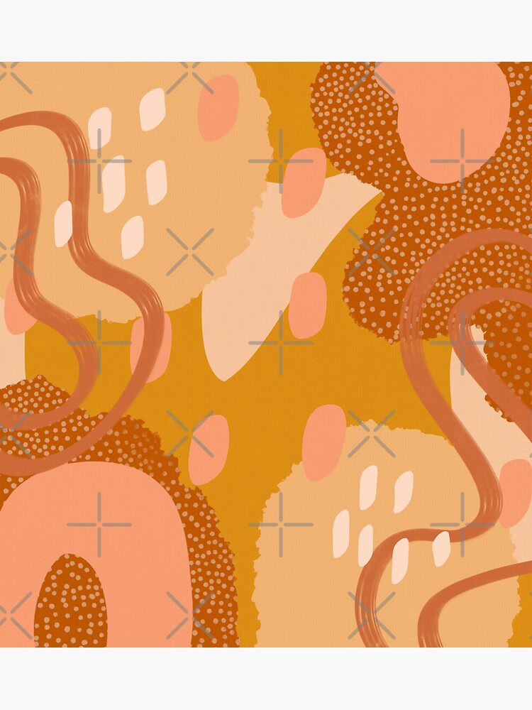 "Rust Abstract Digital Painting" Sticker for Sale by r0undincircles ...