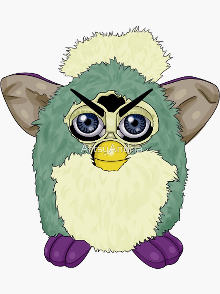 "Evil Furby" Sticker for Sale by ArtsyAndria | Redbubble