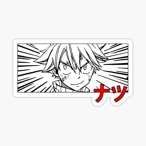 "Retro Japanese Fantasy Anime Fairy Tail Character Natsu" Sticker for ...