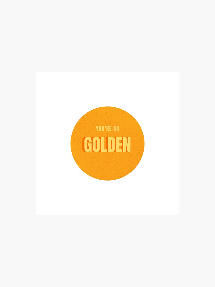 "Harry Styles Golden Sticker" Sticker by joolsdembo | Redbubble
