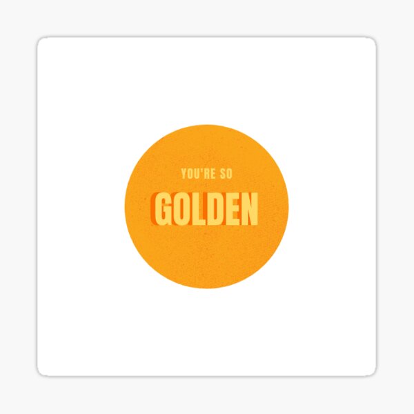 "Harry Styles Golden Sticker" Sticker by joolsdembo | Redbubble