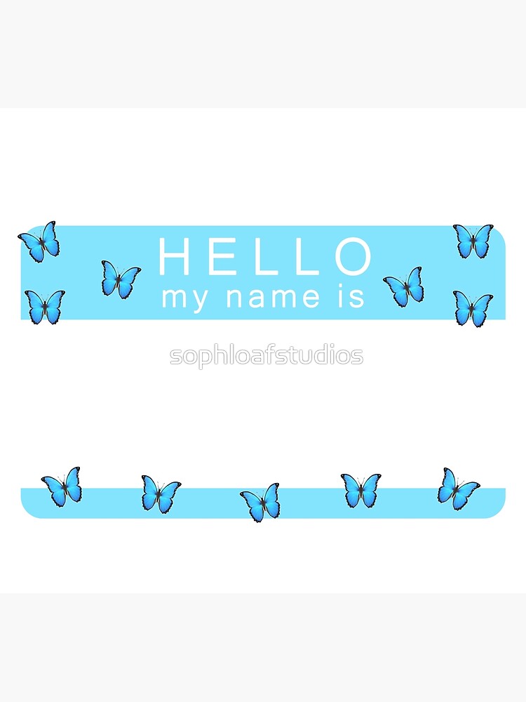 "Trendy Blue Name Tag (VSCO style)" Poster for Sale by sophloafstudios ...