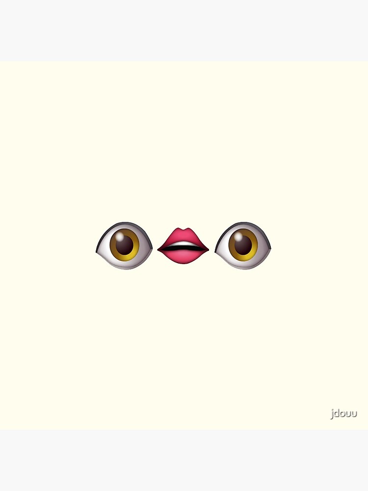 Chapa «Ojo Boca Ojo Emoji Meme» de jdouu | Redbubble