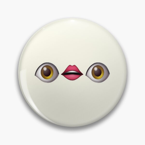 Chapa «Ojo Boca Ojo Emoji Meme» de jdouu | Redbubble