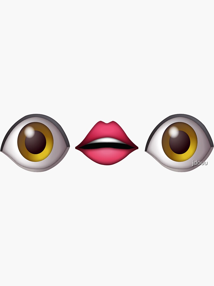 Pegatina «Ojo Boca Ojo Emoji Meme» de jdouu | Redbubble