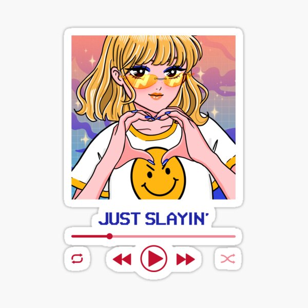 "Just Slayin' Generation Z Merch" Sticker by ZommerBloomer | Redbubble