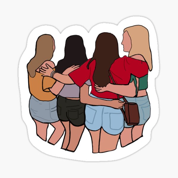 "Fab 4" Sticker by Aynicholeg | Redbubble