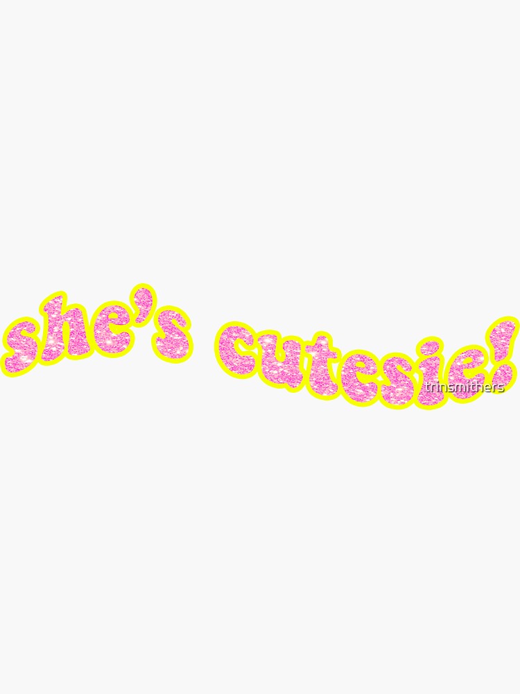 "she's a cutesie mammoth (sparkly)" Sticker for Sale by trinsmithers ...