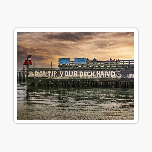 "Tip Your Deckhand" Sticker by Bassbro | Redbubble