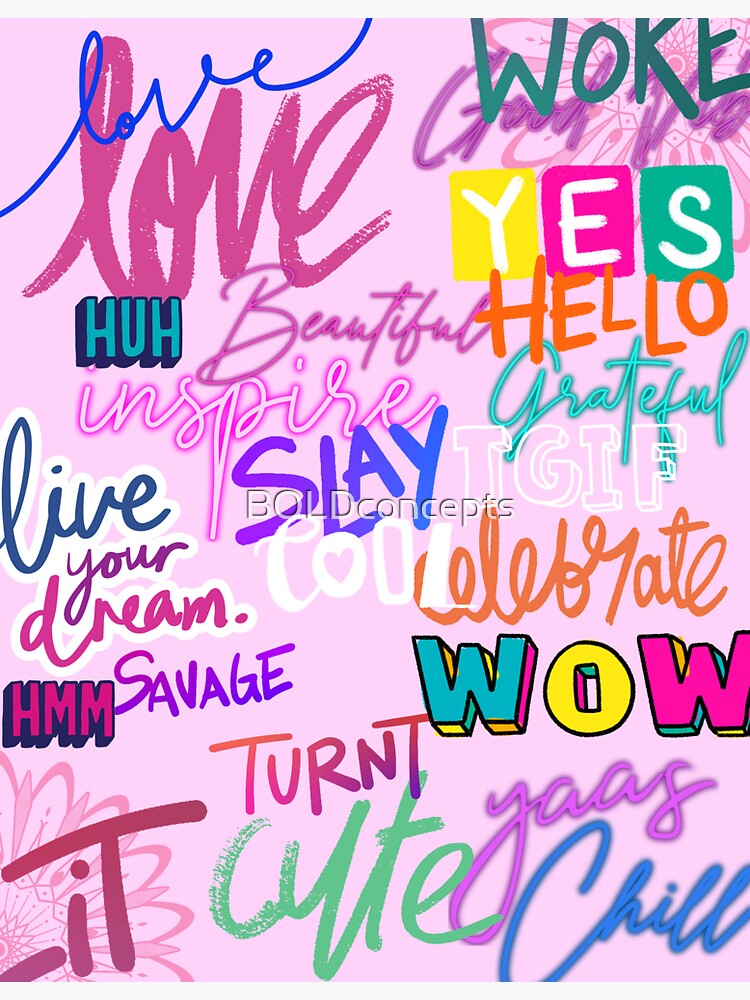 "Trendy cute pink things teens say. millennial terms,slang, lingo ...