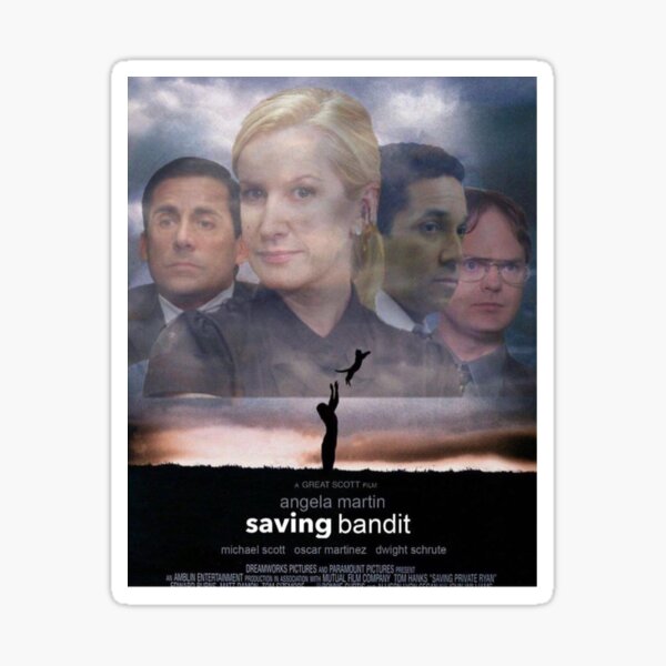 "saving bandit the office" Sticker for Sale by lbodesigns | Redbubble