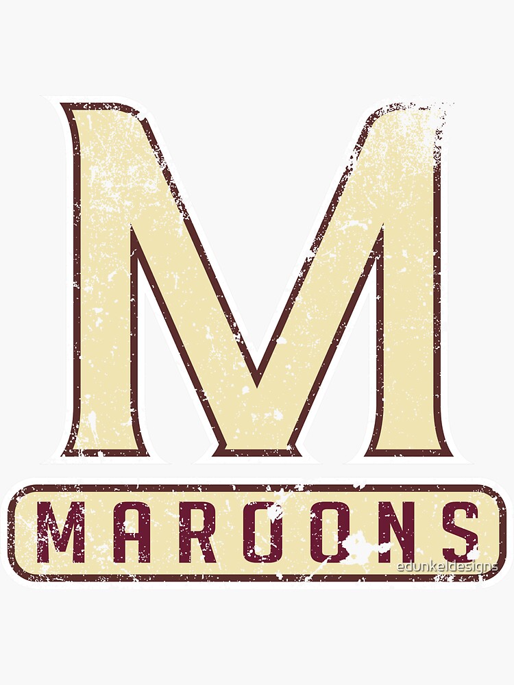 "Maroons - Secondary Color Logo (Distressed)" Sticker for Sale by ...