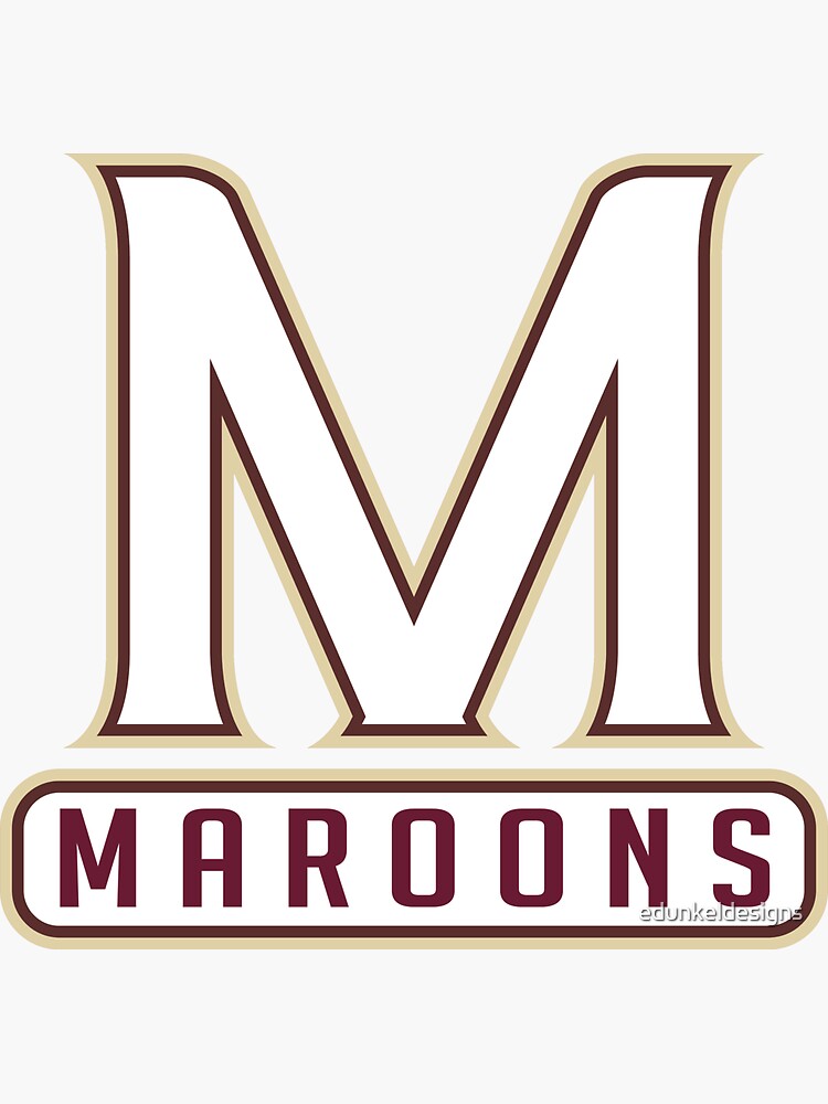 "Maroons - White Logo" Sticker for Sale by edunkeldesigns | Redbubble