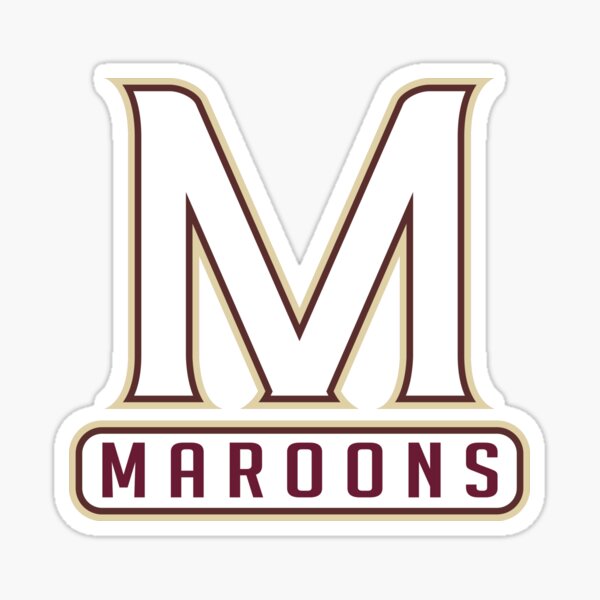"Maroons - White Logo" Sticker for Sale by edunkeldesigns | Redbubble