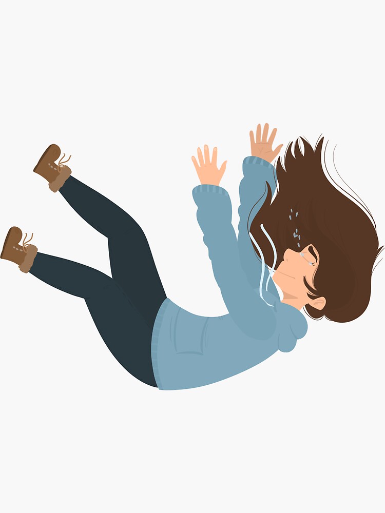 "Falling Joy" Sticker by Cartoonisty | Redbubble