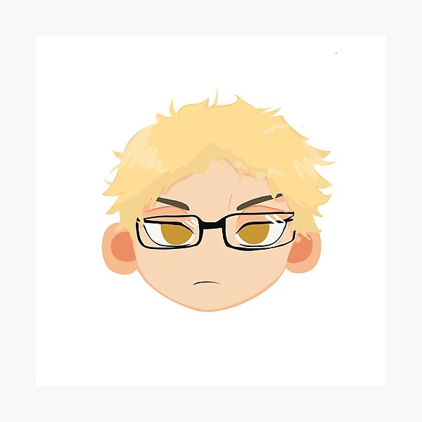 "Tsukishima Kei Chibi Sticker " Photographic Print for Sale by ...