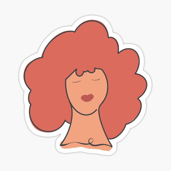 "Woman Profile" Sticker by anniereese98 | Redbubble