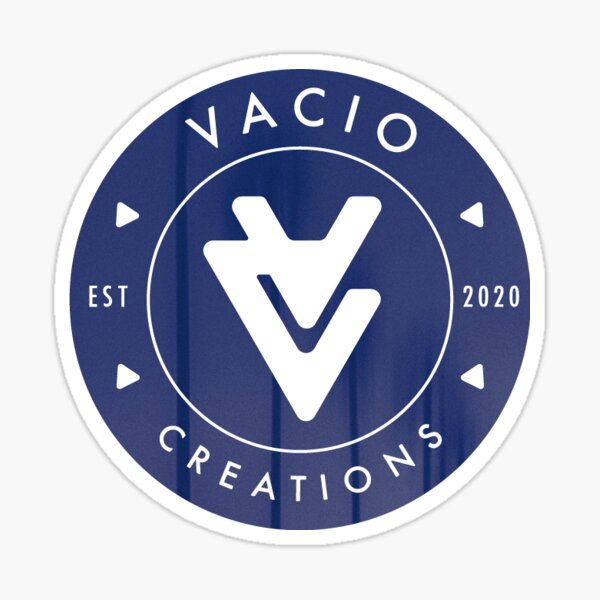 "Vacio Creations Badge Logo" Sticker by carreola9 | Redbubble