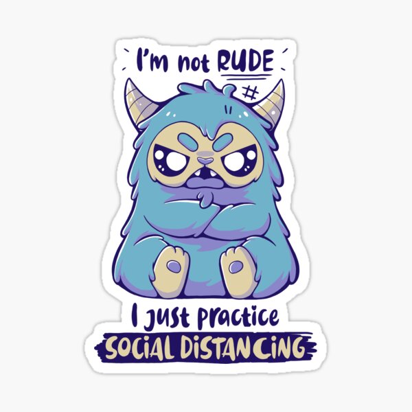 "Social Distancing" Sticker by xMorfina | Redbubble