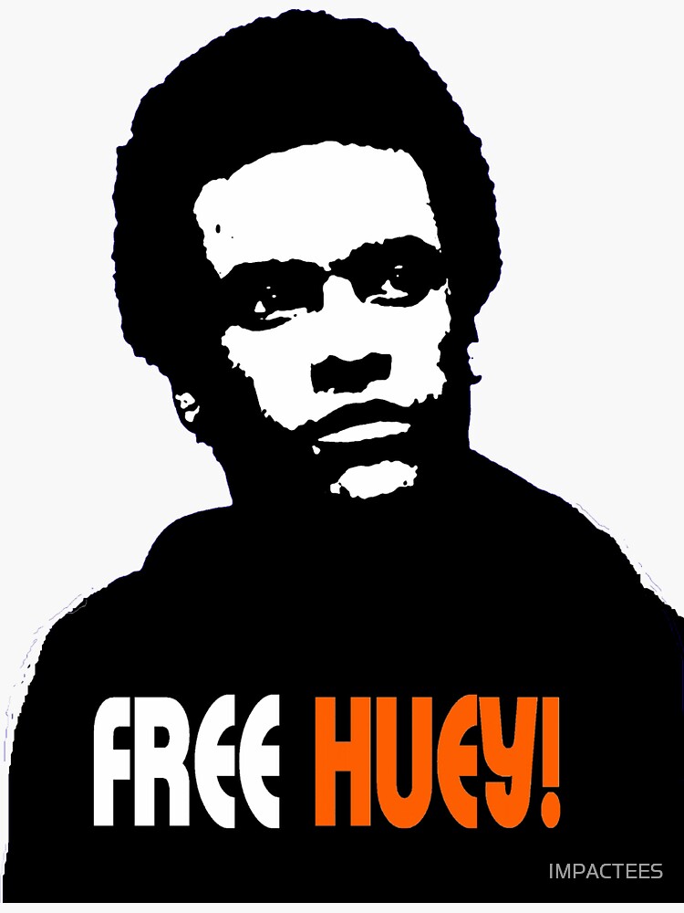 "FREE HUEY!" Sticker for Sale by IMPACTEES | Redbubble