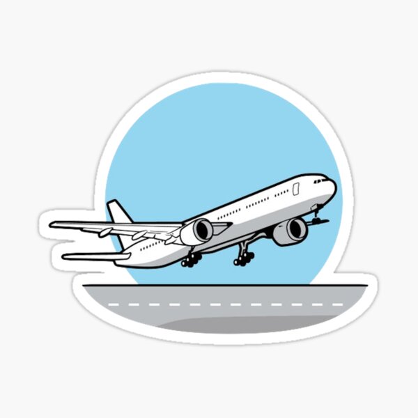 "Plane Taking Off" Sticker for Sale by Perzikman1 | Redbubble