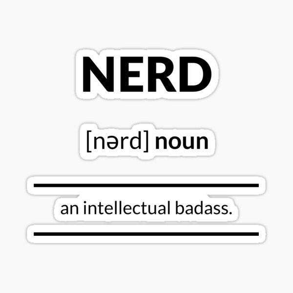 "Nerd Definition | Dictionary Collection" Sticker for Sale by ...