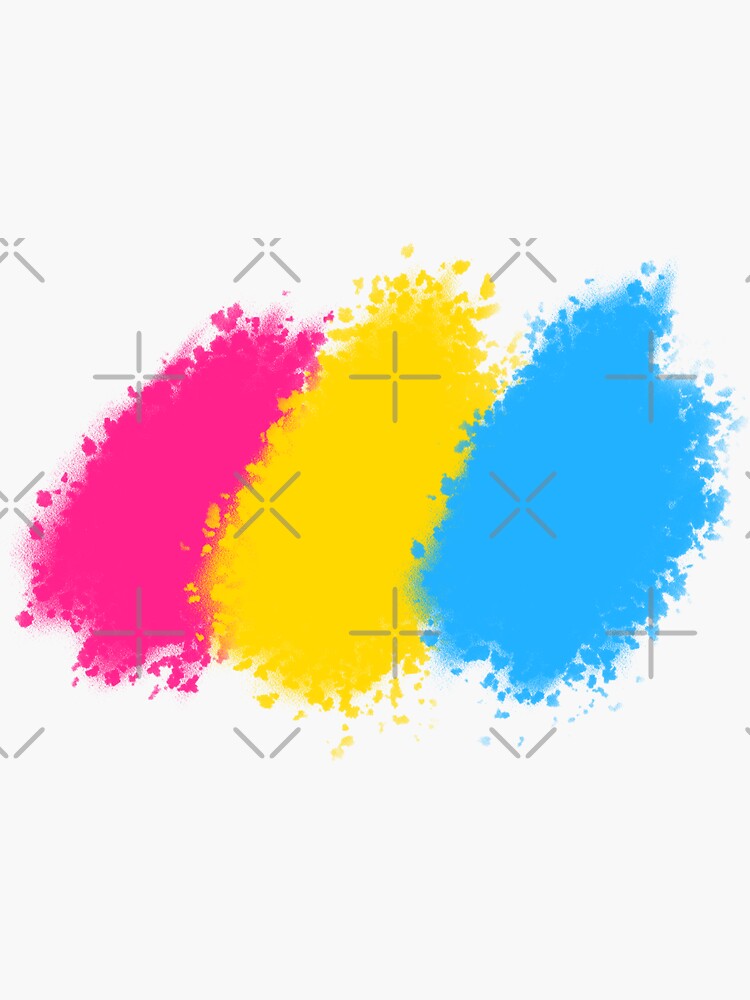 "subtle pansexual flag stripes splatter" Sticker for Sale by ...