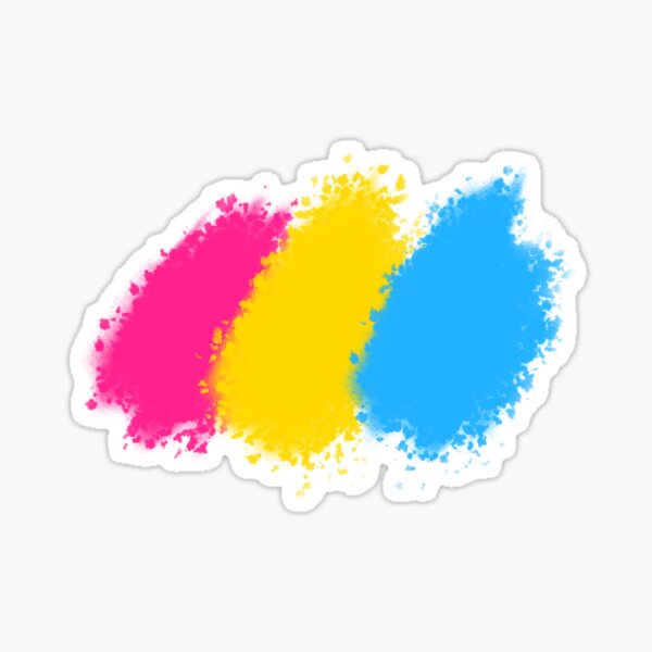 "subtle pansexual flag stripes splatter" Sticker for Sale by ...