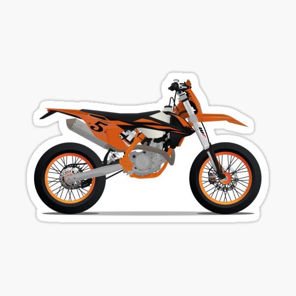 "Austrian orange sm bike" Sticker by OlegNaches | Redbubble