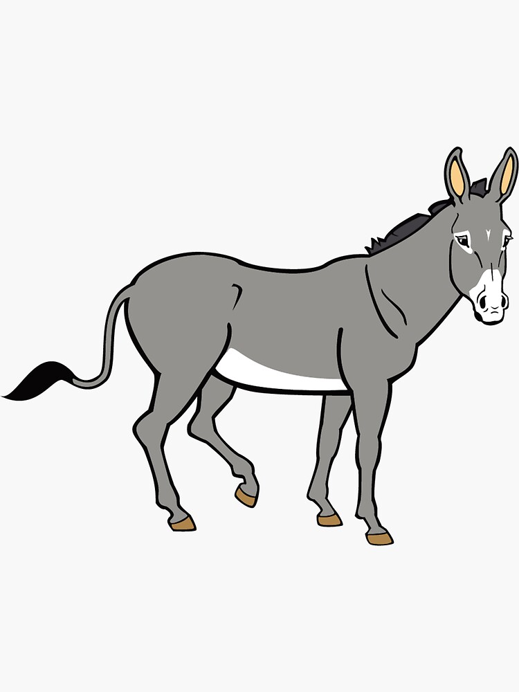 "Donkey" Sticker for Sale by Perzikman1 | Redbubble