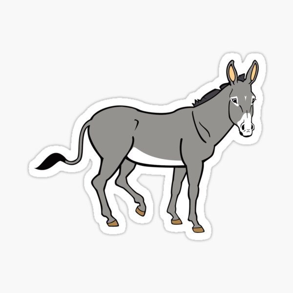 "Donkey" Sticker for Sale by Perzikman1 | Redbubble