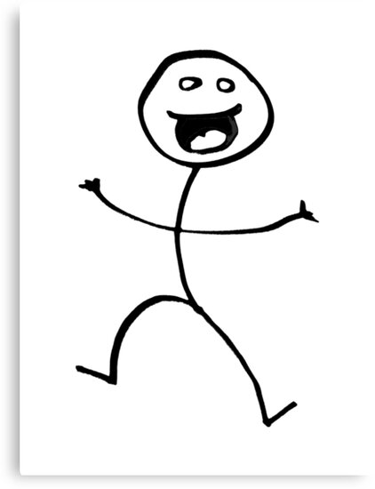 Lienzo «Happy Stickman» de hurlz | Redbubble