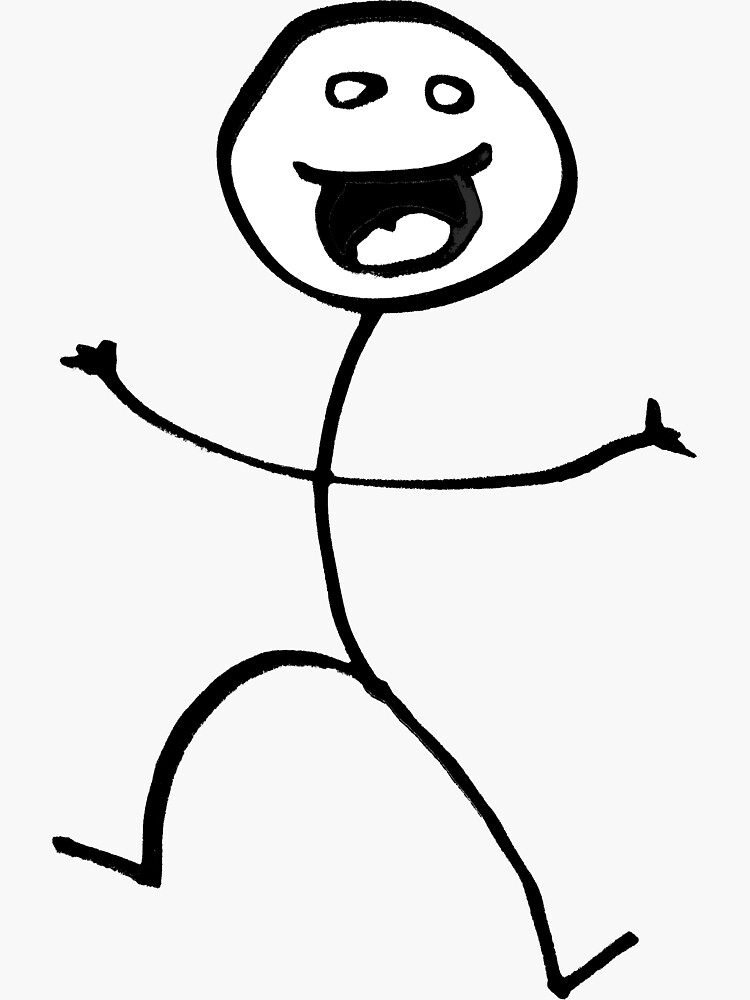 "Happy Stickman" Sticker by hurlz | Redbubble