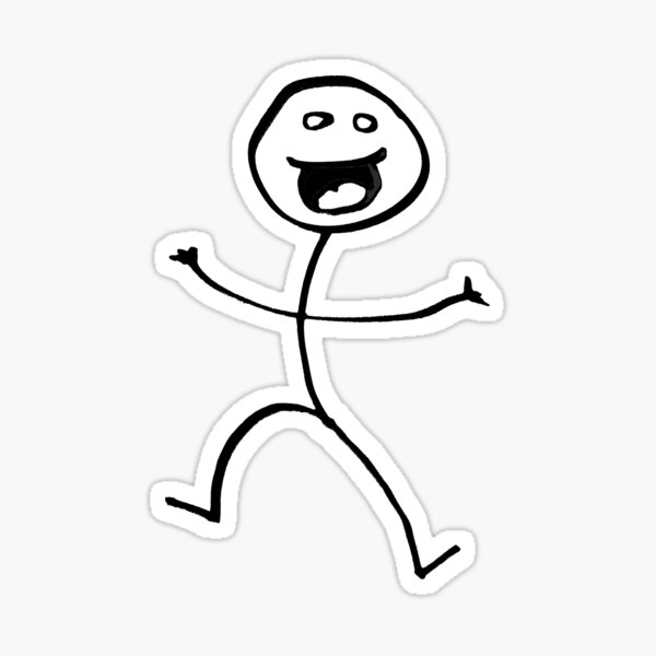 "Happy Stickman" Sticker by hurlz | Redbubble
