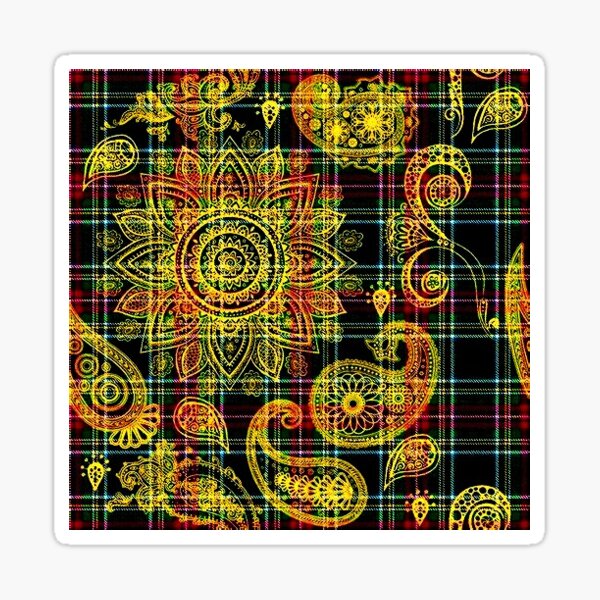 "tartan paisley " Sticker by jack-OC | Redbubble