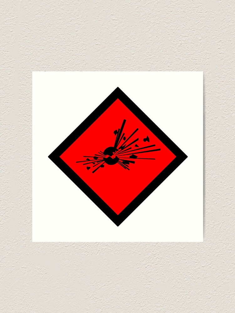"Pictogram "Exploding Bomb"" Art Print by WilliamPaterson | Redbubble