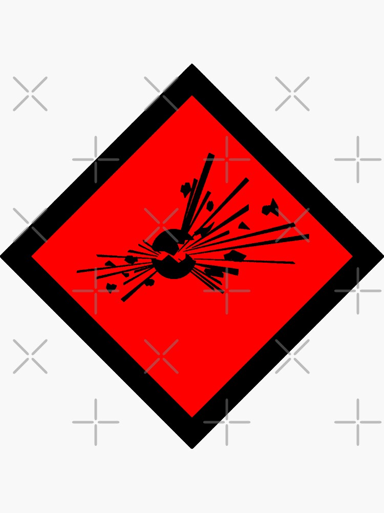 "Pictogram "Exploding Bomb"" Sticker by WilliamPaterson | Redbubble