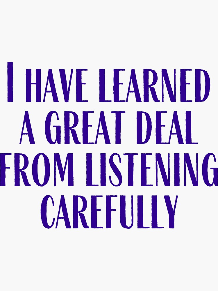 "Listening Carefully" Sticker for Sale by rymcintire | Redbubble