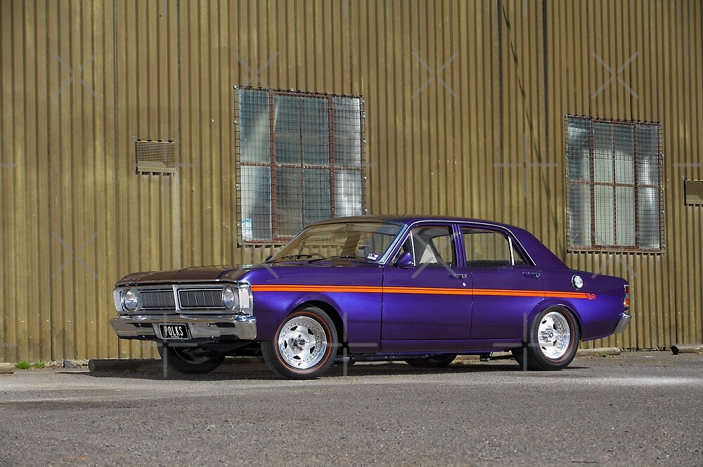 "Purple Ford Falcon XY" by John Jovic | Redbubble