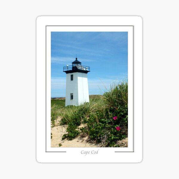 "Provincetown USA Cape Cod National Seashore. Wood End Light." Sticker ...