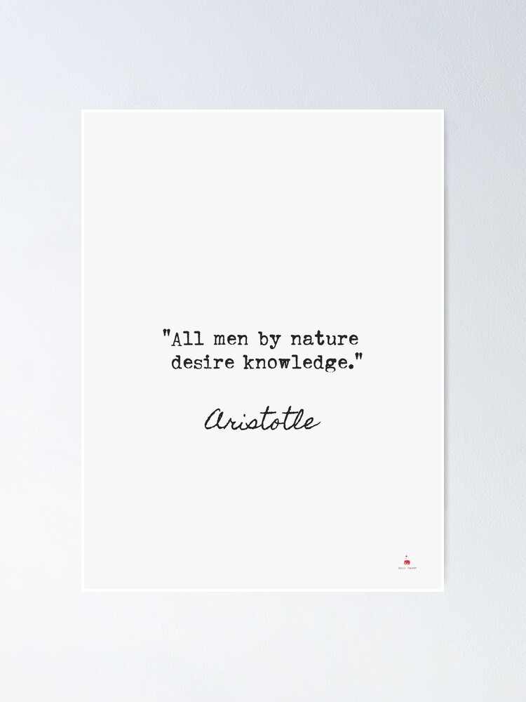 "Aristotle Greek philosopher great quote 5" Poster by Pagarelov | Redbubble