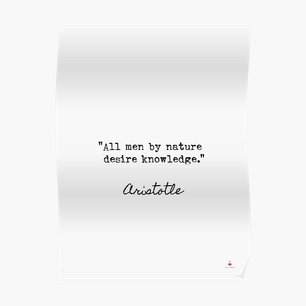 "Aristotle Greek philosopher great quote 5" Poster by Pagarelov | Redbubble
