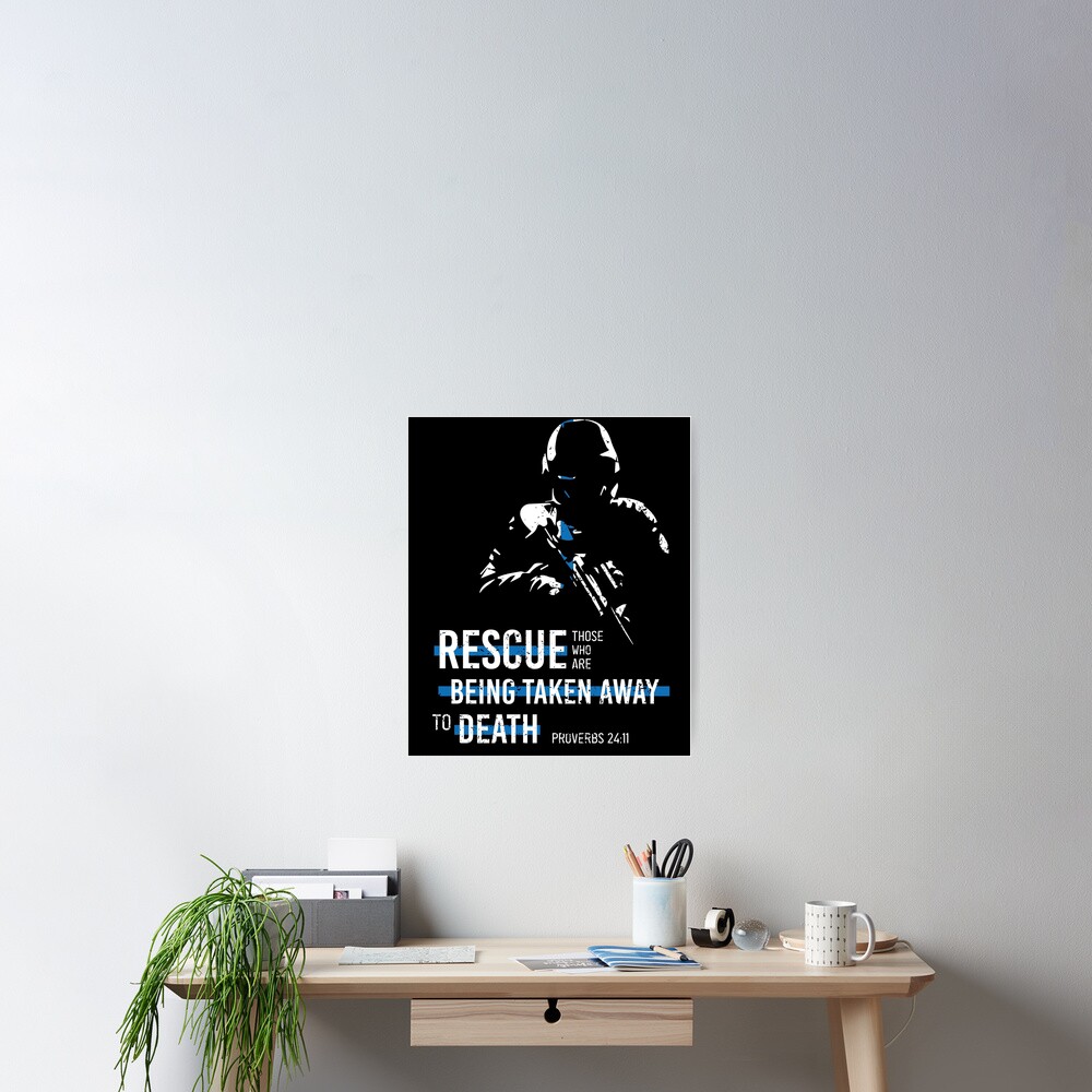 "Thin Blue Line Bible Quote" Poster for Sale by MasterKlaw | Redbubble
