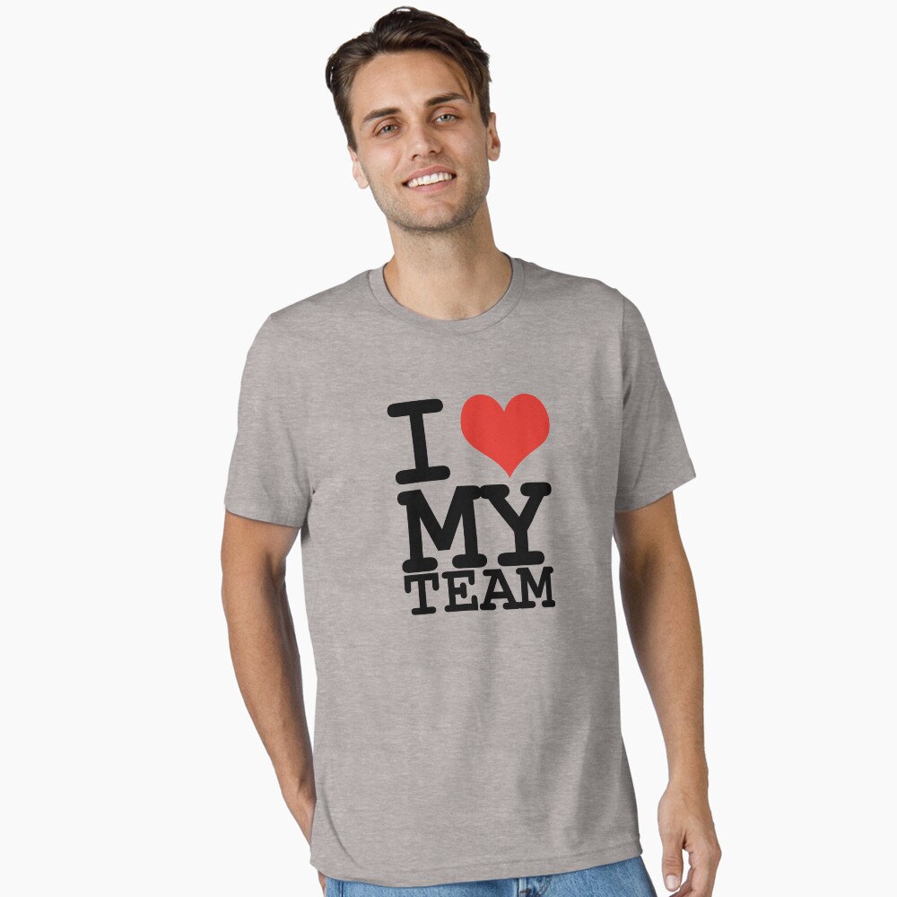 "I love my team" Sticker for Sale by WAMTEES | Redbubble