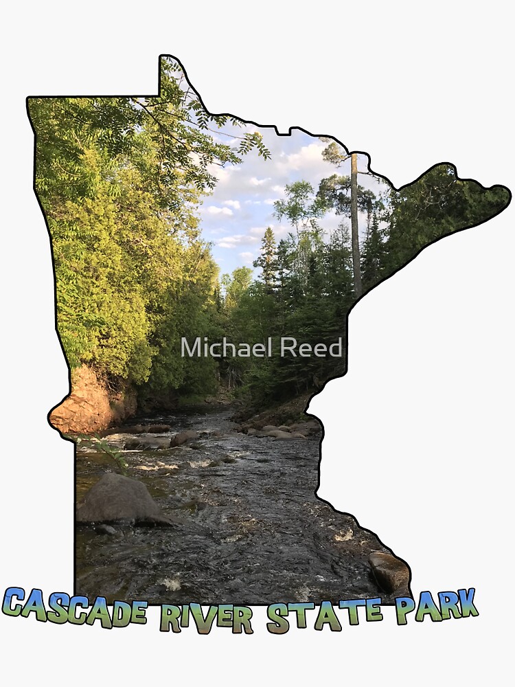 "Minnesota State Outline (Cascade River State Park)" Sticker for Sale ...