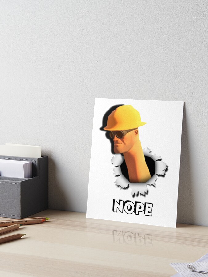 "Nope [Engineer TF2]" Art Board Print for Sale by KillerJeko | Redbubble