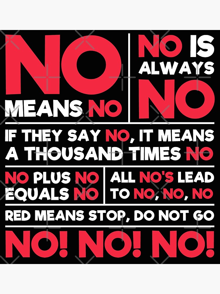 "No Means No" Poster by graffd02 | Redbubble