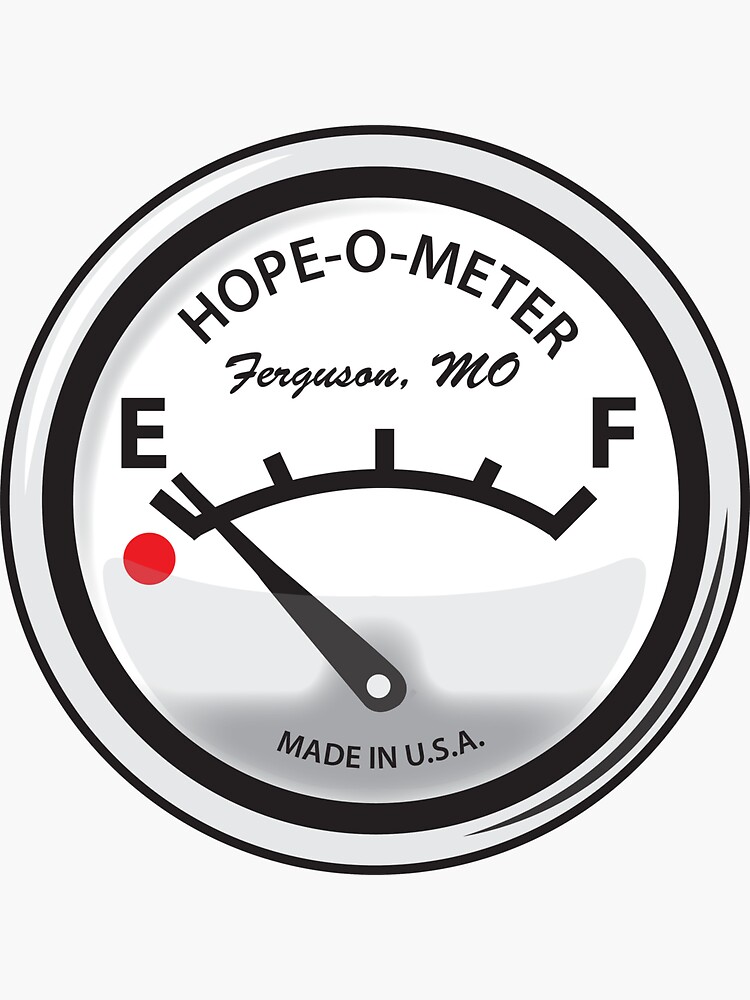 "Hope-O-Meter" Sticker by ArtofDissent | Redbubble