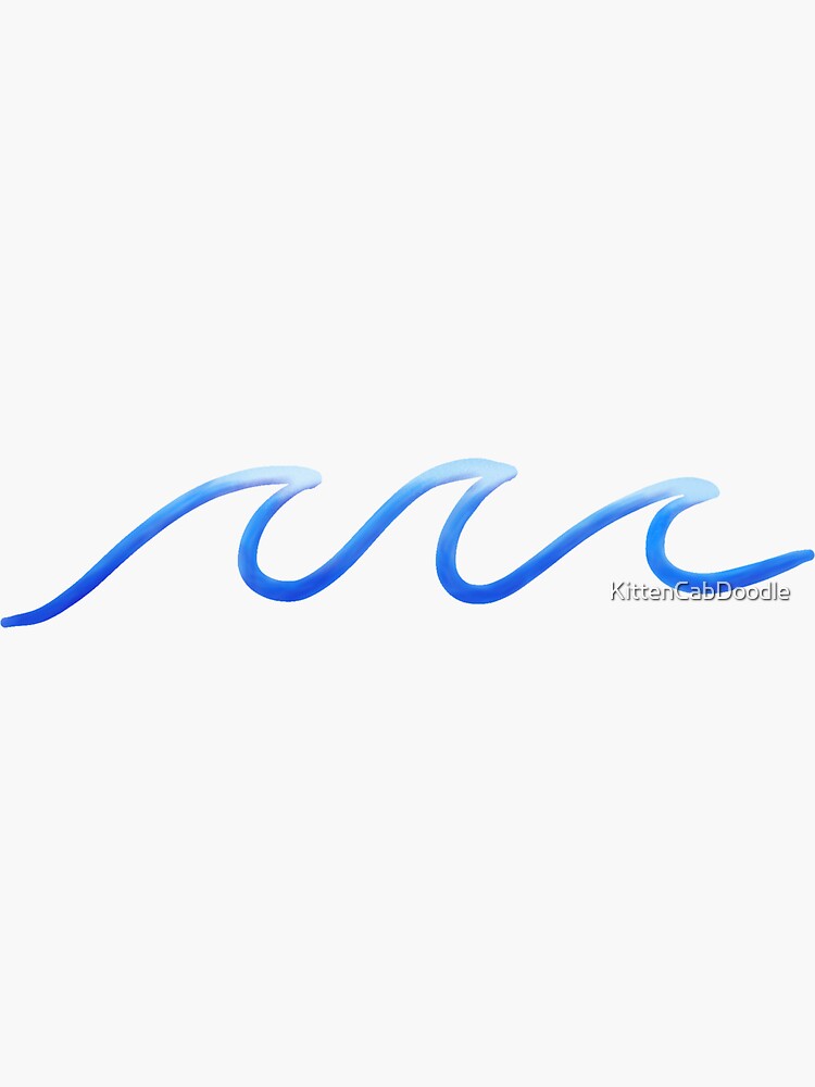 "Wave sticker" Sticker for Sale by 19azuber | Redbubble